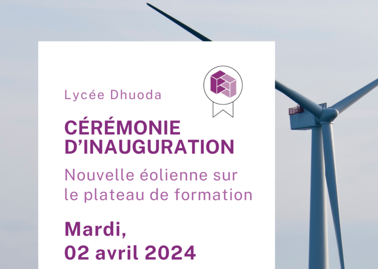 Inauguration de la nouvelle éolienne sur le plateau de formation du ...